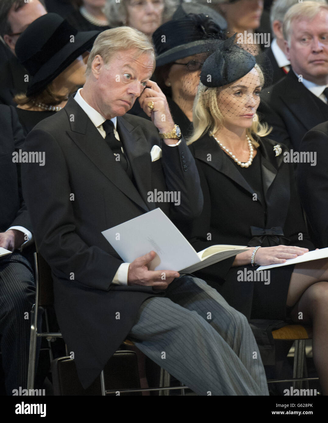 Mark Thatcher and wife Sarah in the congregation at St Paul's Cathedral ...