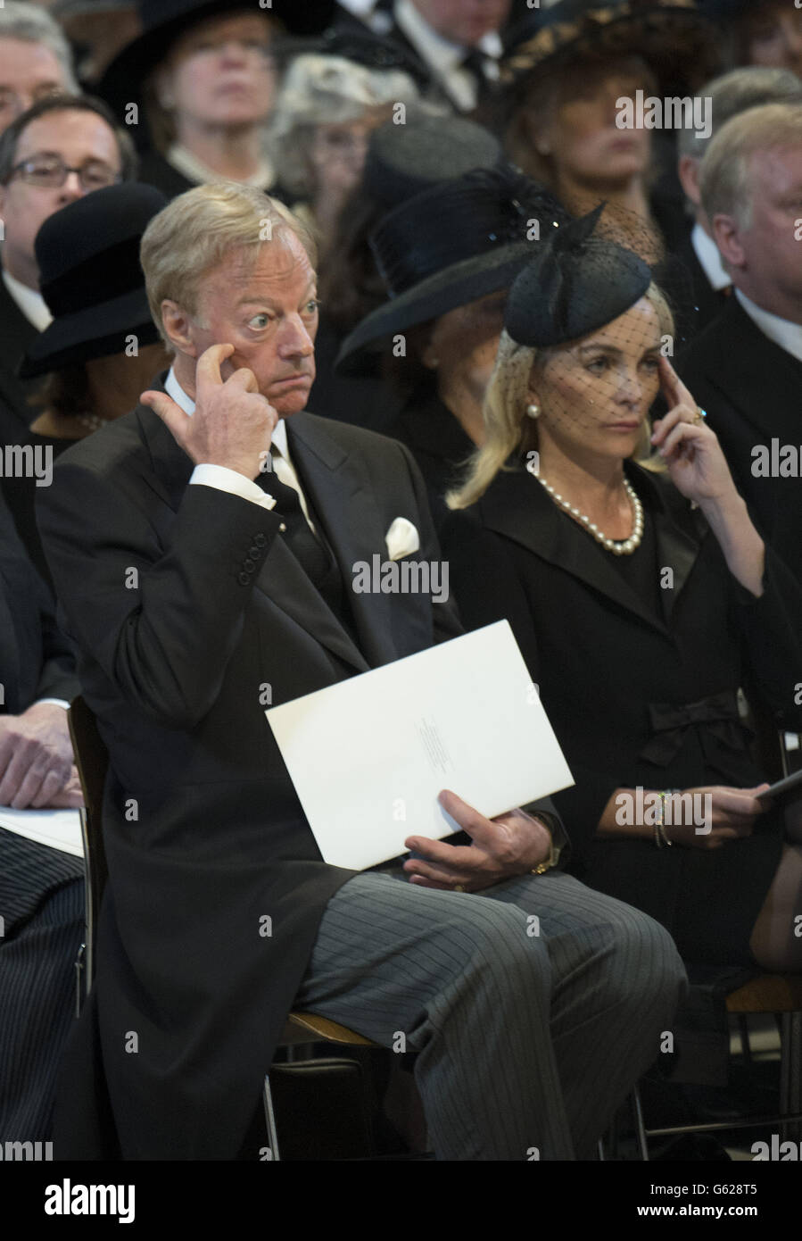 Mark Thatcher and wife Sarah in the congregation at St Paul's Cathedral ...