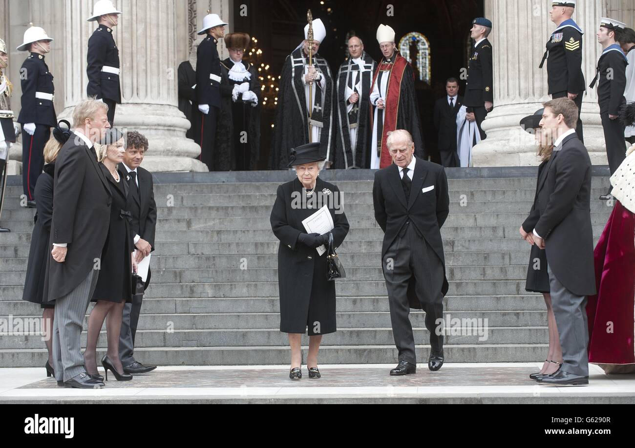 Baroness Thatcher funeral Stock Photo - Alamy
