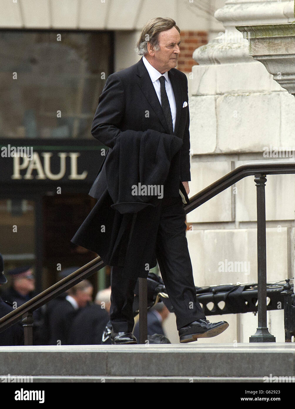 Sir Terry Wogan attending the funeral of Baroness Thatcher at St Paul's ...
