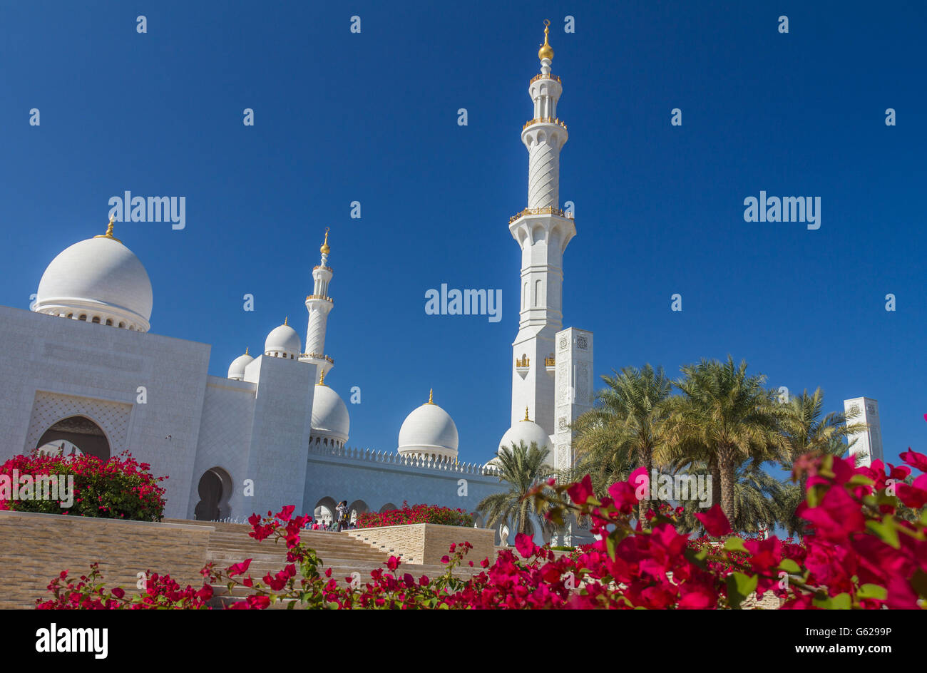 The grand white marble mosque in Abu Dhabi Stock Photo - Alamy