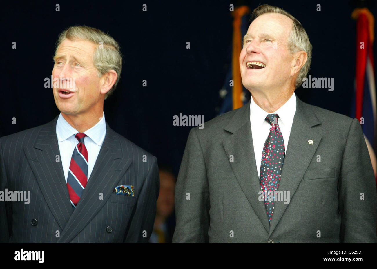 Prince Charles and George Bush Stock Photo - Alamy