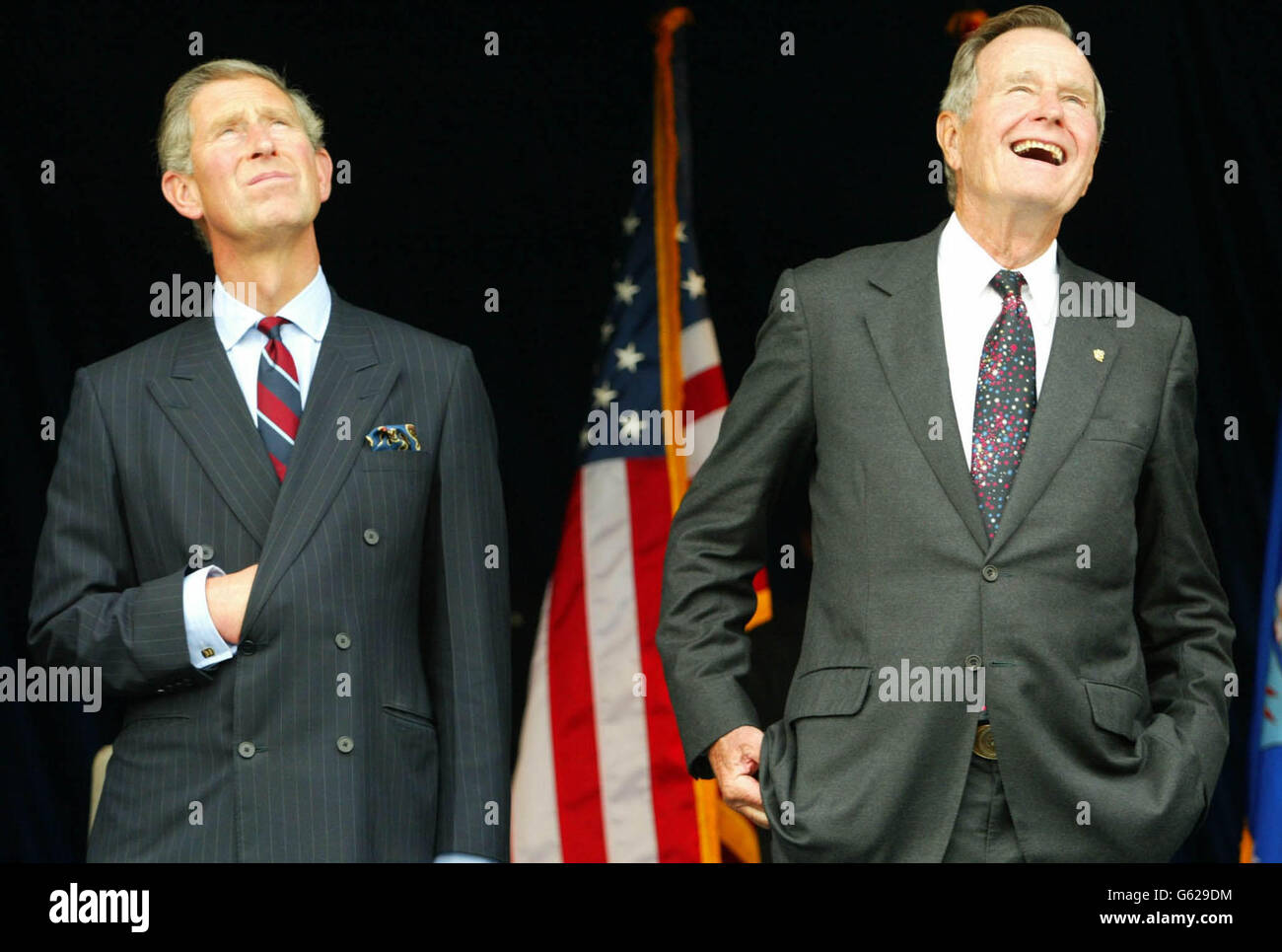 Prince Charles and George Bush Stock Photo - Alamy