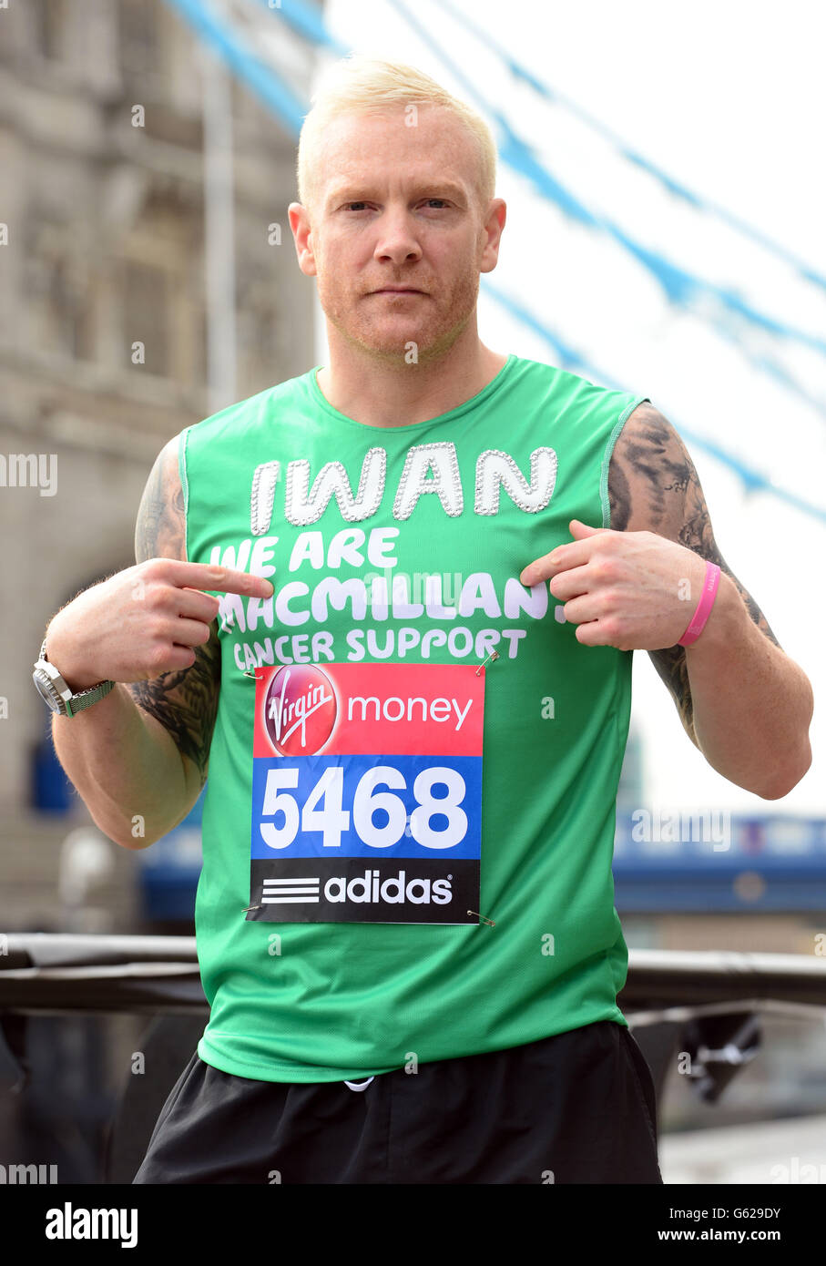 Ex athlete iwan thomas photocall tower hotel hi-res stock photography ...