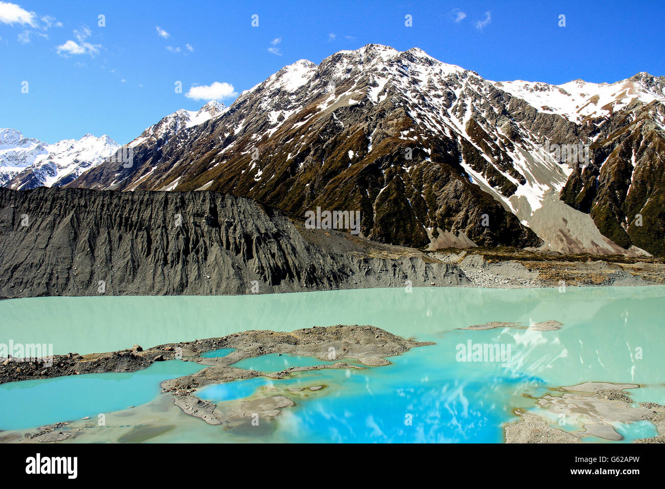 Mueller Lake in Mount Cook national park in New Zealand Stock Photo - Alamy