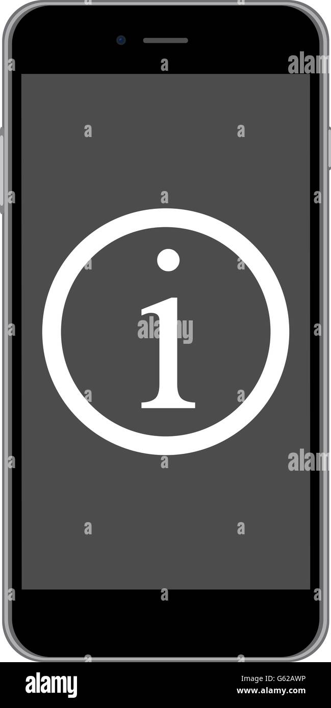 Mobile phone information icon, isolated vector Stock Vector Image & Art ...