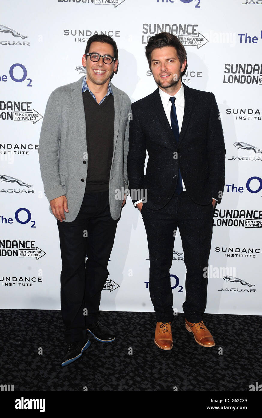 Stuart Zicherman and Adam Scott attending the A.C.O.D. screening at the ...