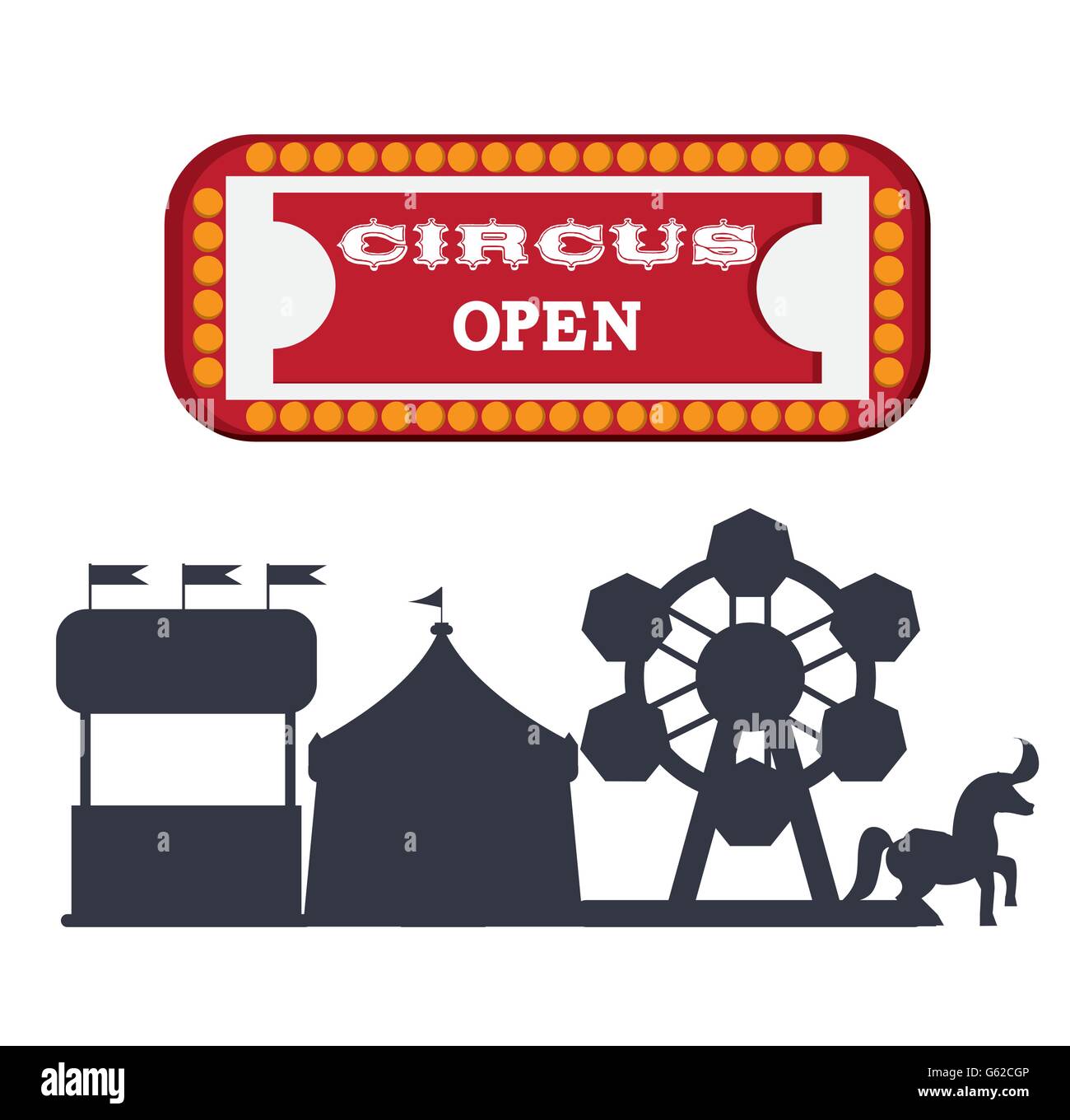 Vintage Circus Circus Cut Out Stock Images & Pictures - Alamy
