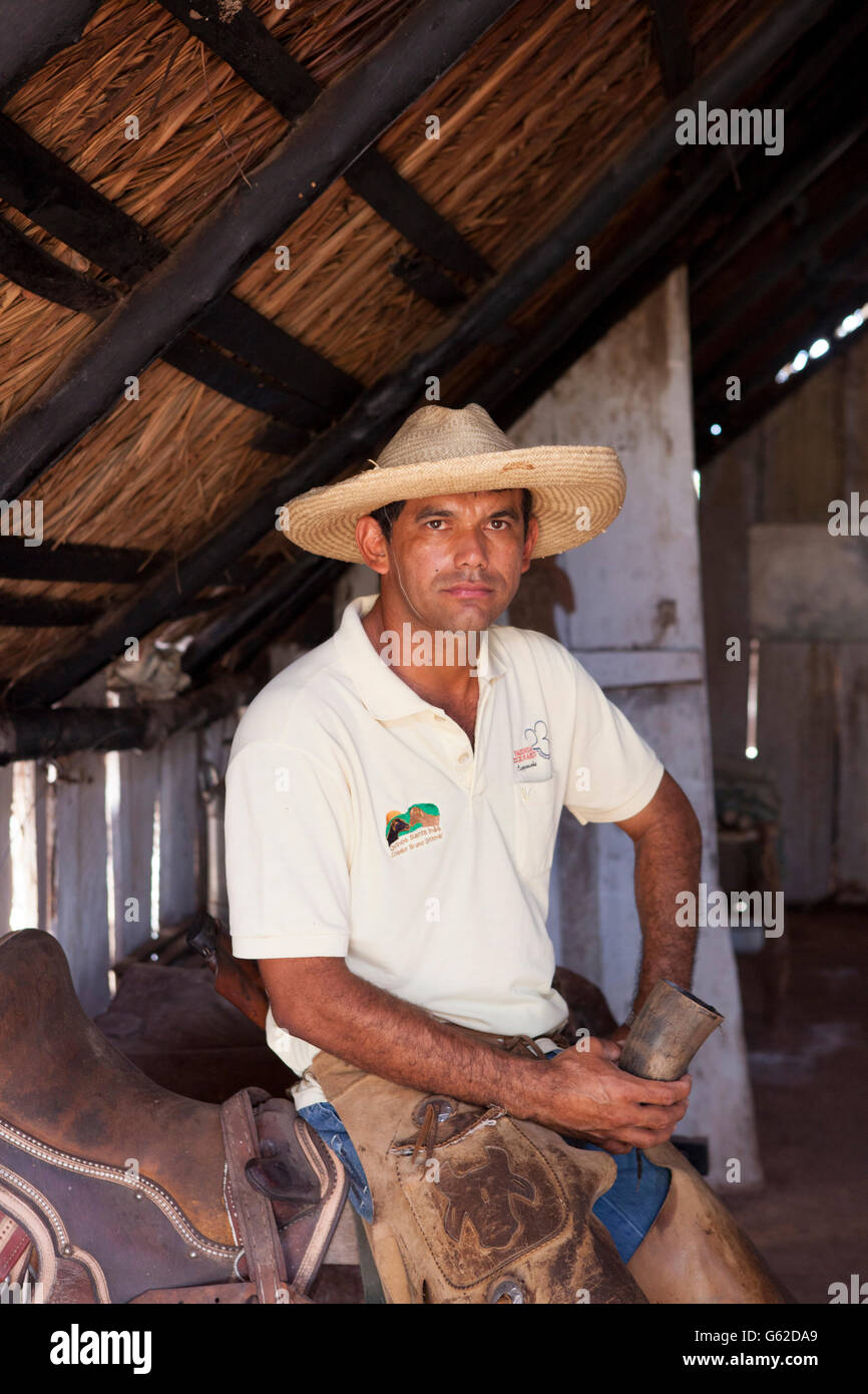 Brazilian Pantaneiro cowboy in the Pantanal Stock Photo - Alamy