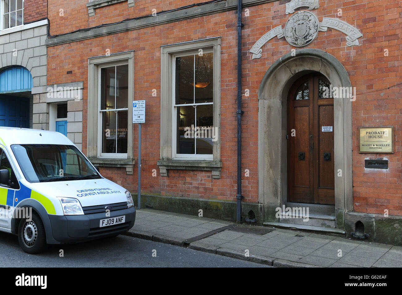A police forensic van outside Moody and Woolley solicitors on St Marys ...