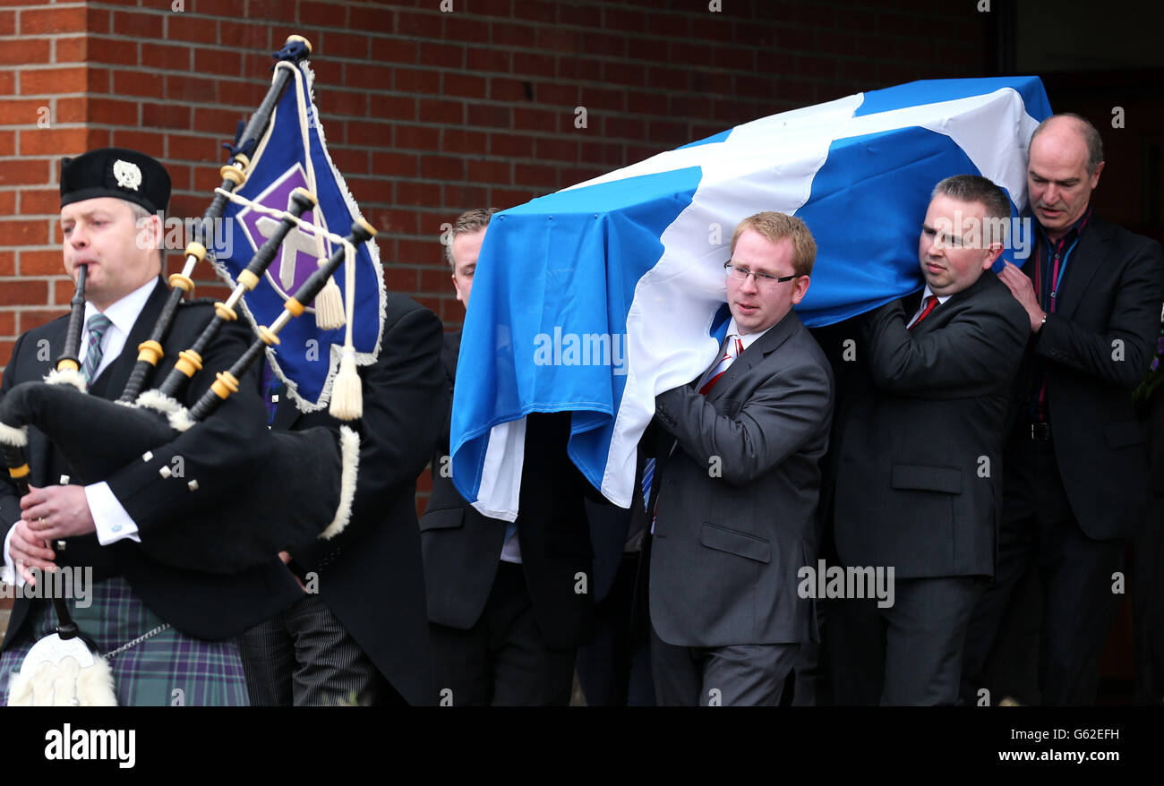MSP Brian Adam funeral Stock Photo - Alamy