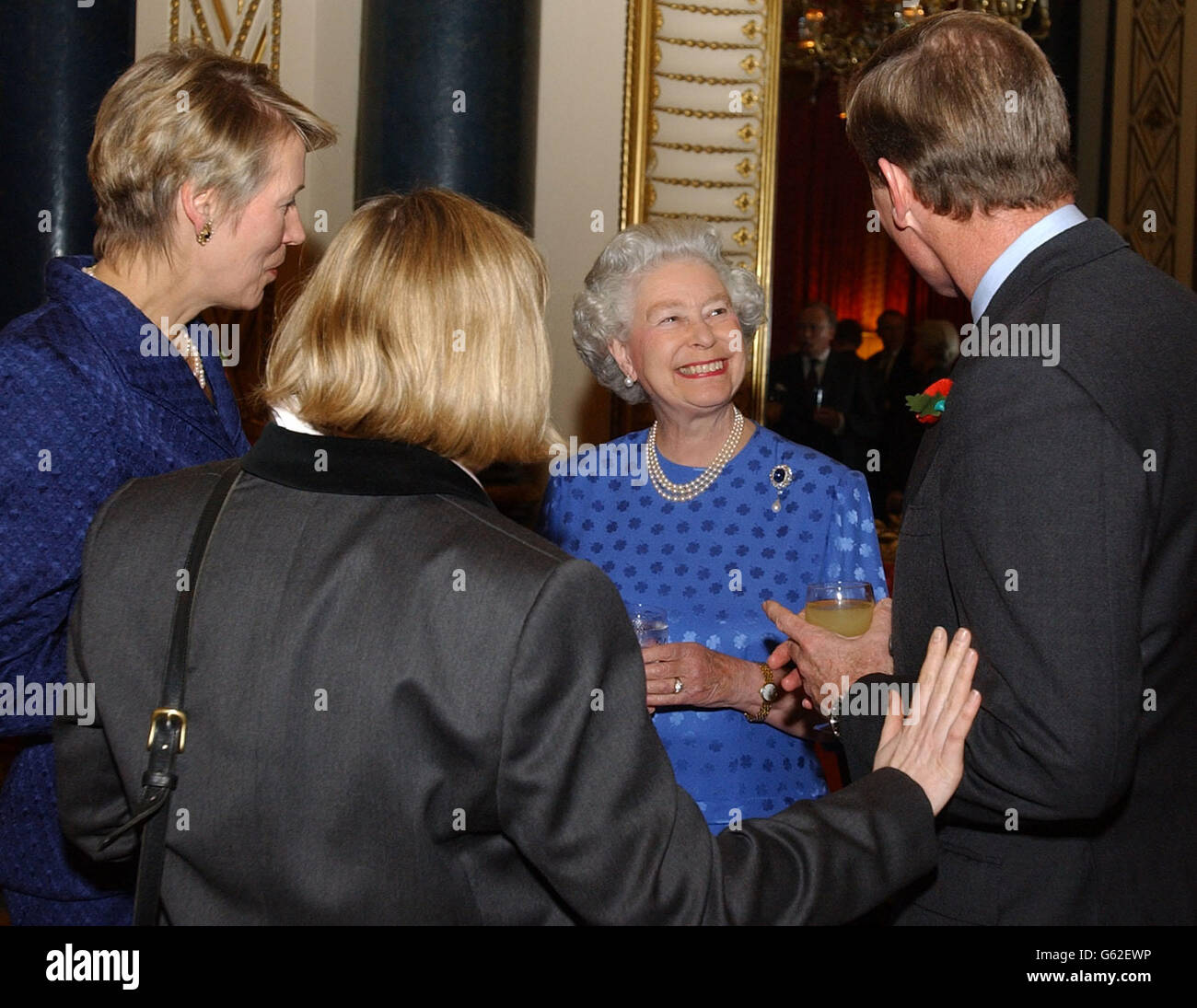 Queen Elizabeth II - Reception - Buckingham Palac Stock Photo - Alamy
