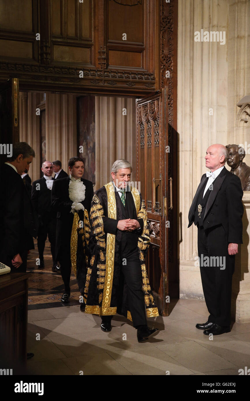 John Bercow, the Speaker of the House of Commons, walks through the ...