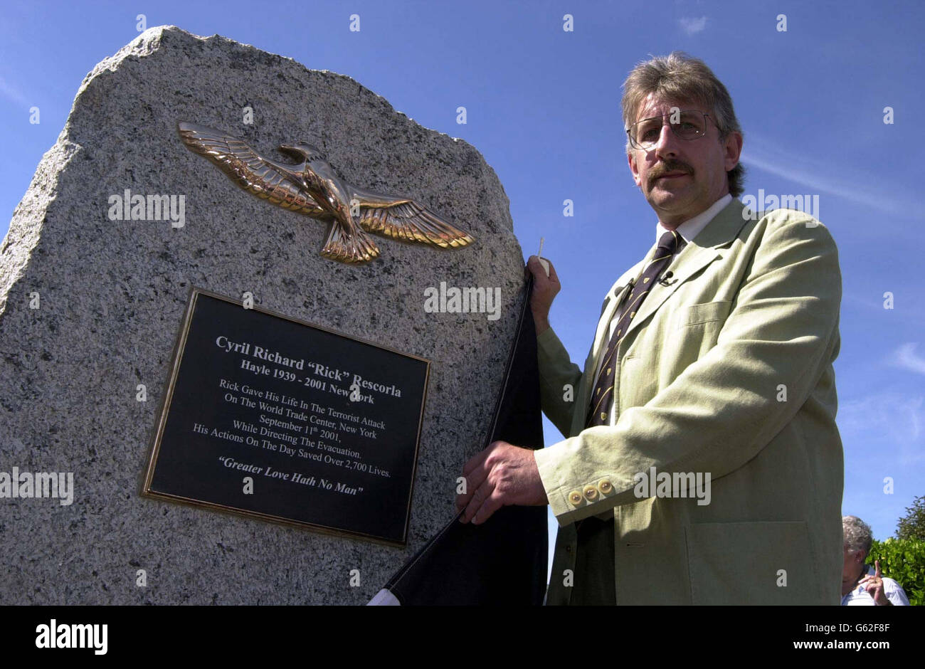 9/11 -1st Anniversary Rick Rescorla memorial Stock Photo - Alamy