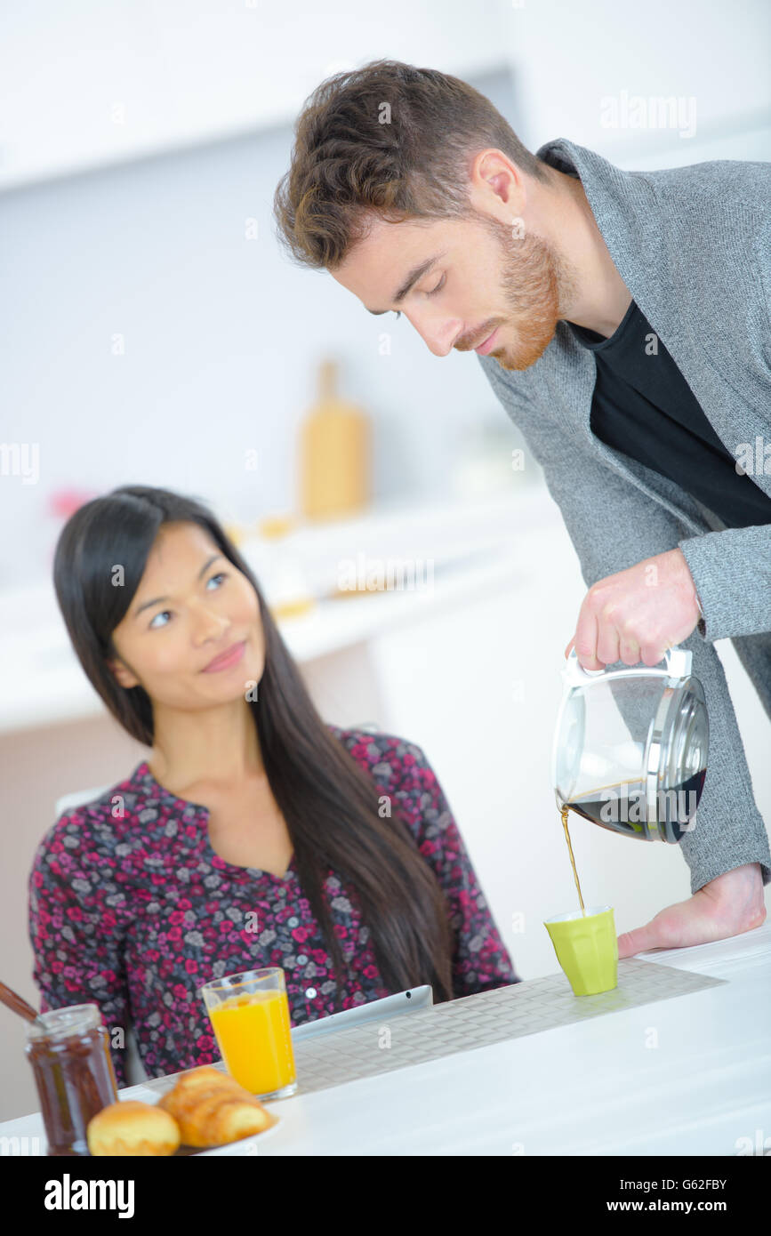 Boyfriend breakfast hi-res stock photography and images - Alamy