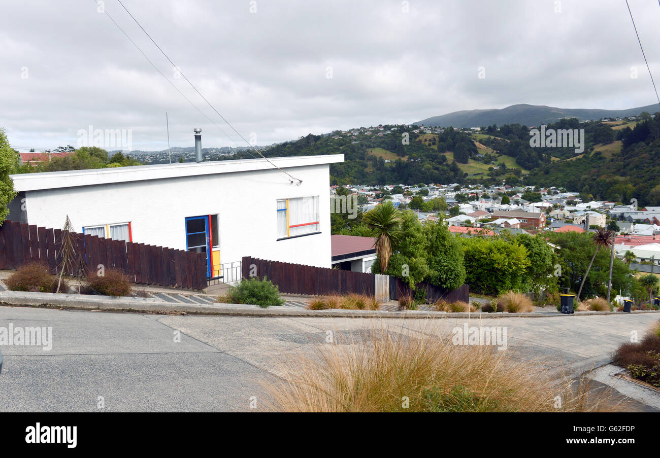 General view of Baldwin Street in Dunedin, officially recognised as the ...