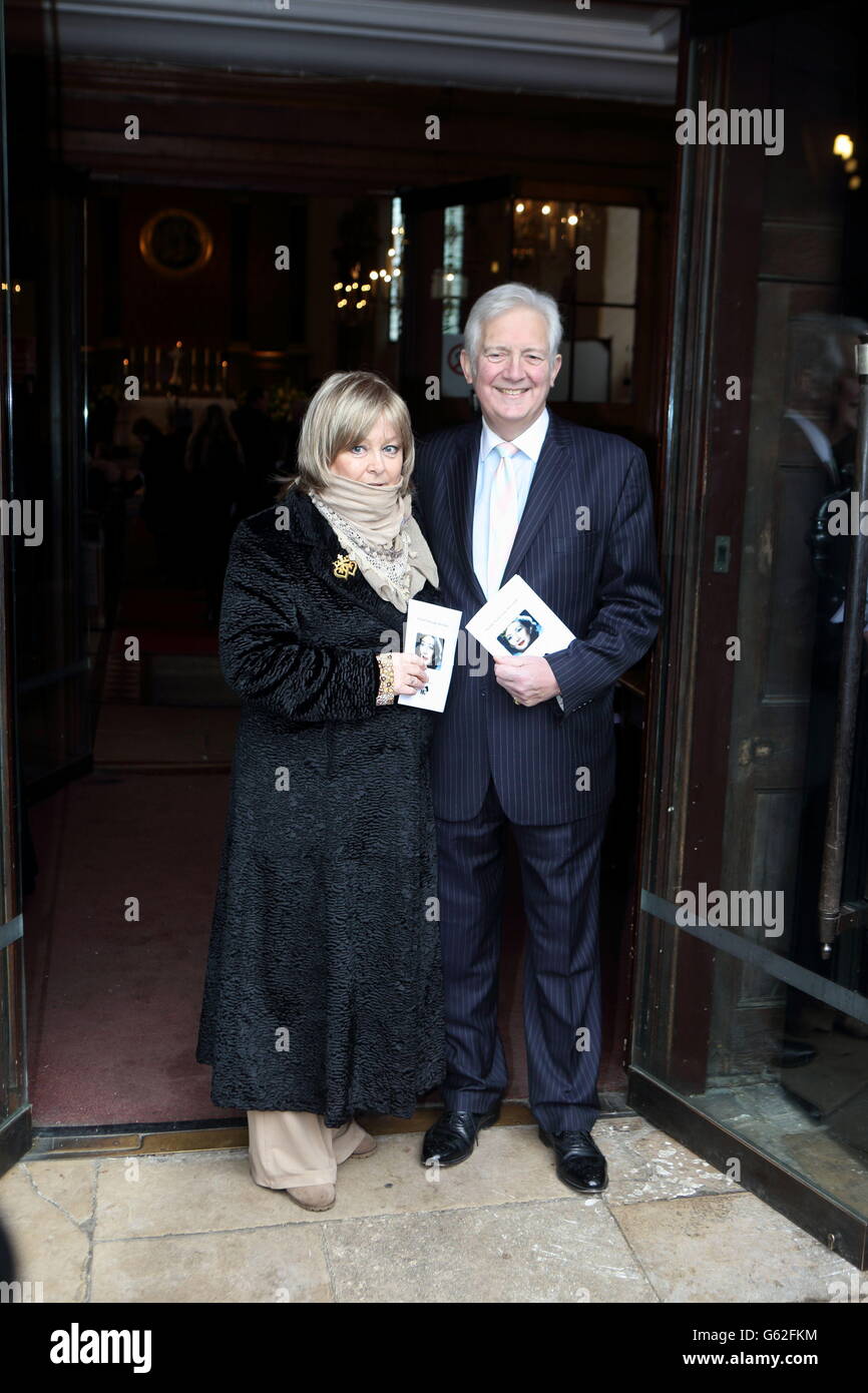 Sir Jeremy James Hanley and Jenny Hanley arriving at the memorial for ...
