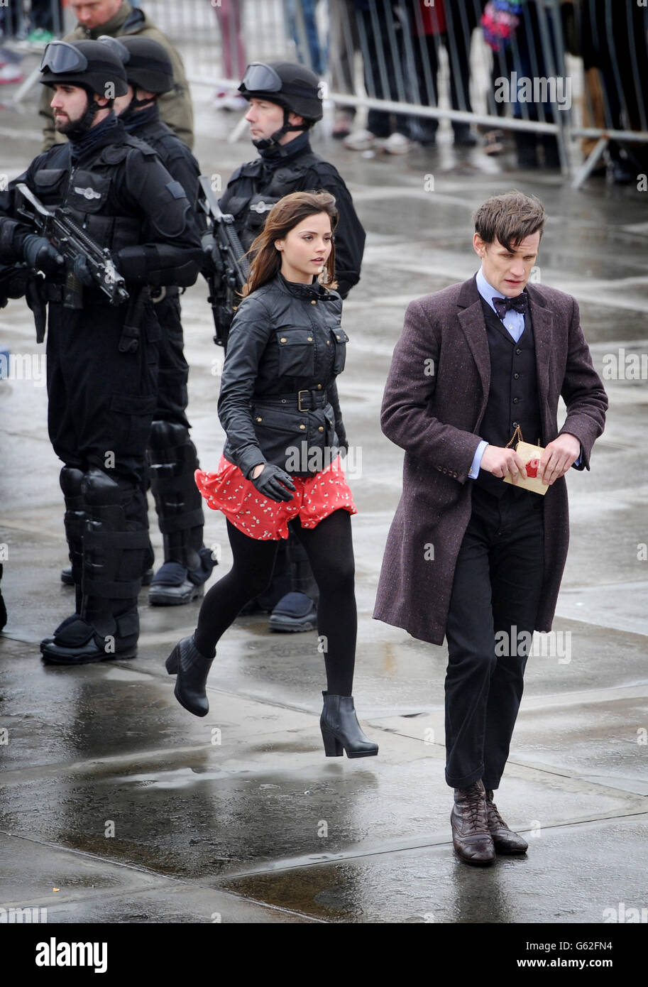 Doctor Who filming - London Stock Photo - Alamy