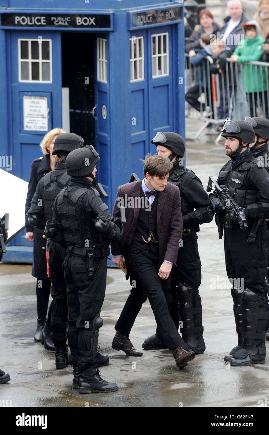 Doctor Who filming - London Stock Photo - Alamy