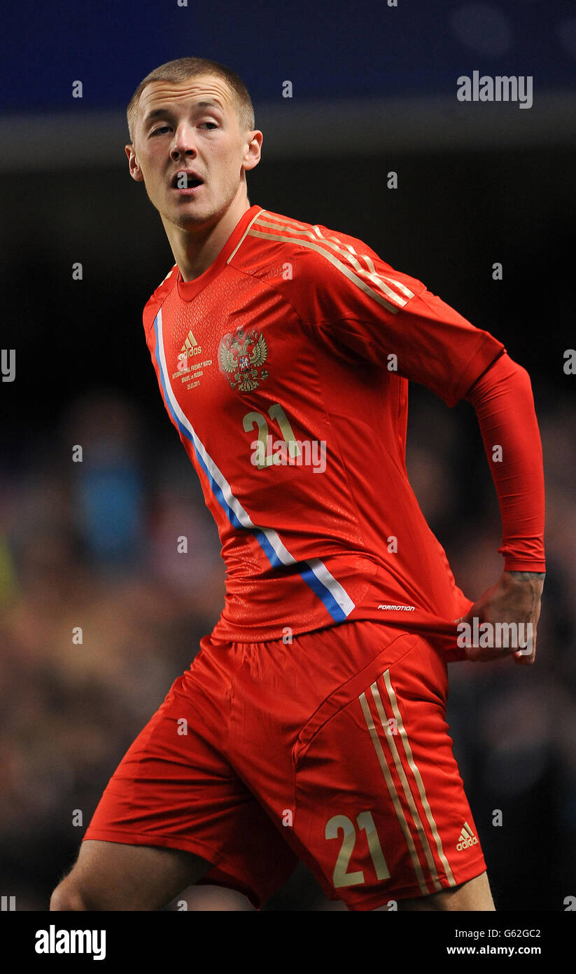 Soccer - International Friendly - Brazil v Russia - Stamford Bridge. Maksim Grigorev, Russia ...