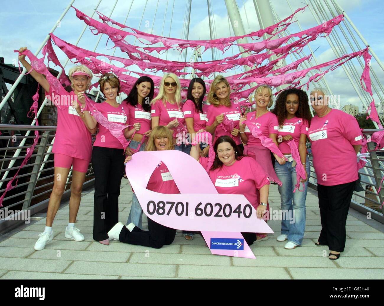 From left to right; Diana Moran, Natasha Kaplinsky, Bond girl Catherine ...