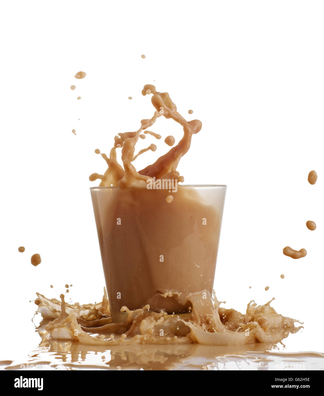 splash of chocolate in a glass isolated on white Stock Photo - Alamy