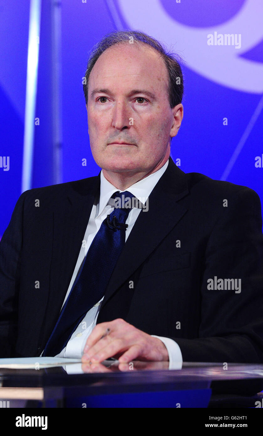 During the filming of question time hi-res stock photography and images ...