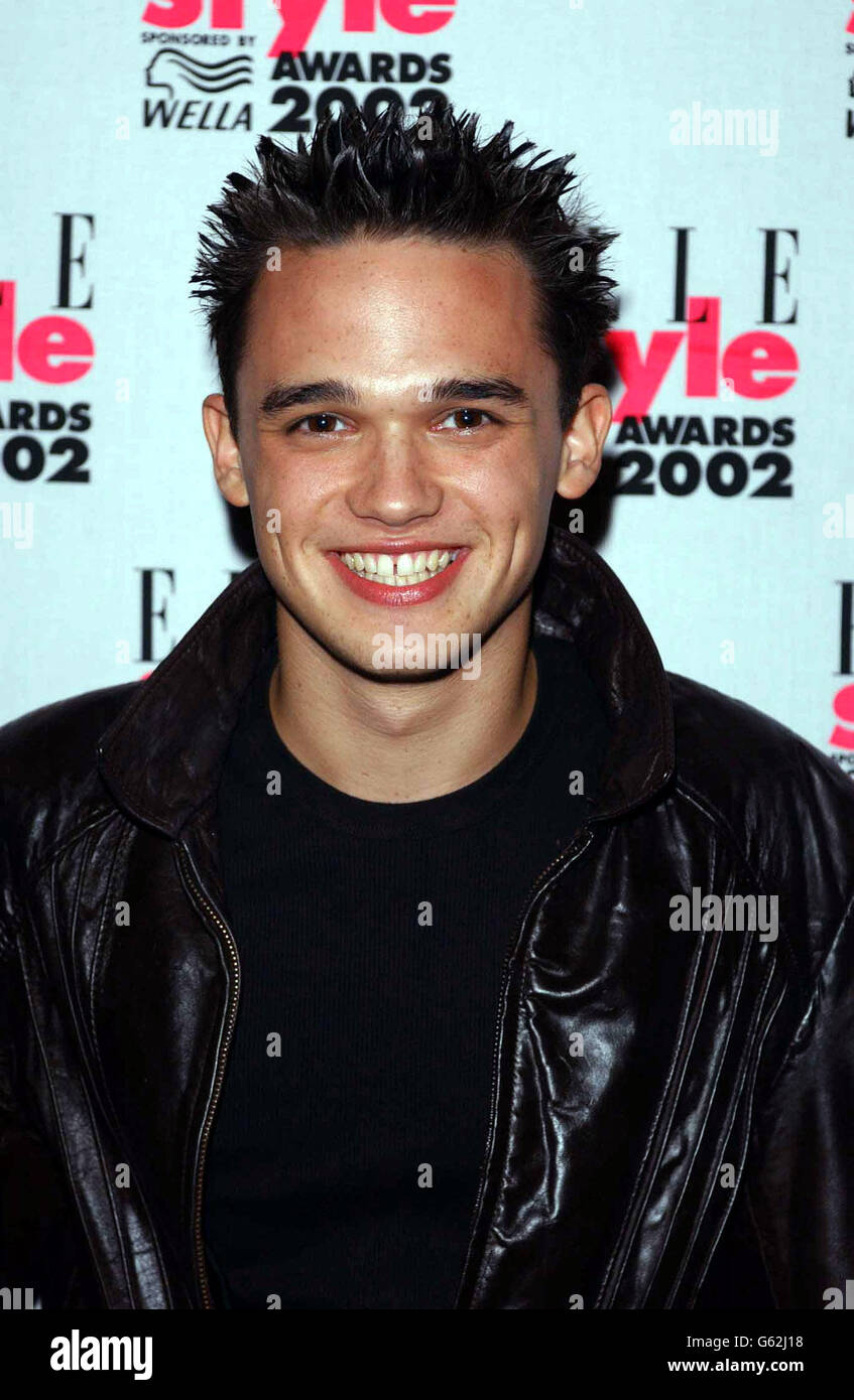 Gareth Gates - Elle Style Awards. Pop singer Gareth Gates arrives for ...