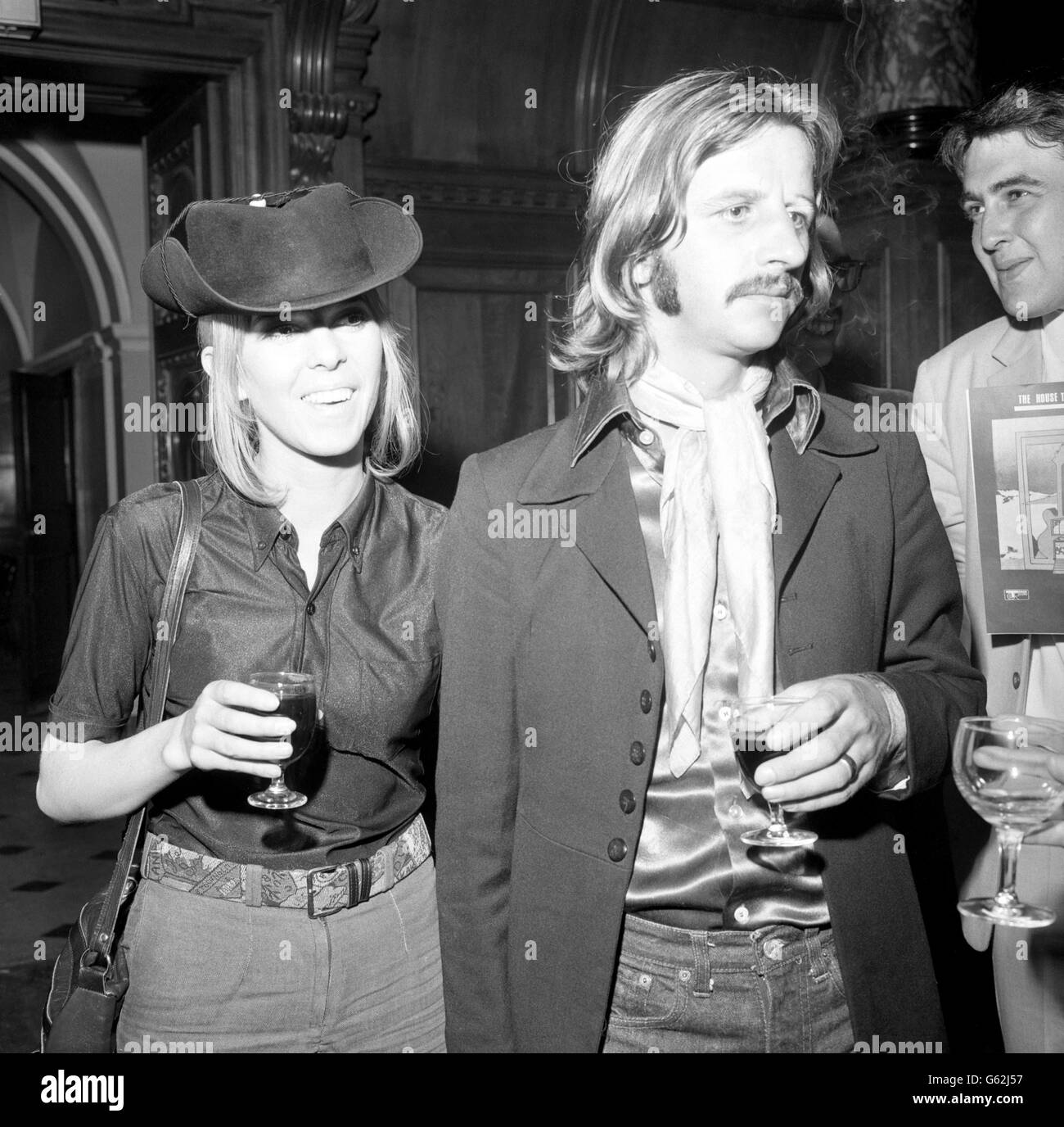 Beatles drummer Ringo Starr and his wife Maureen at the press reception ...