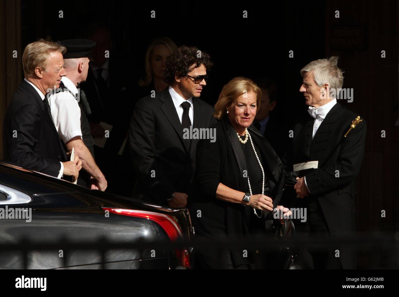 Mark Thatcher (left) and Carol Thatcher (right) leave the Houses of ...