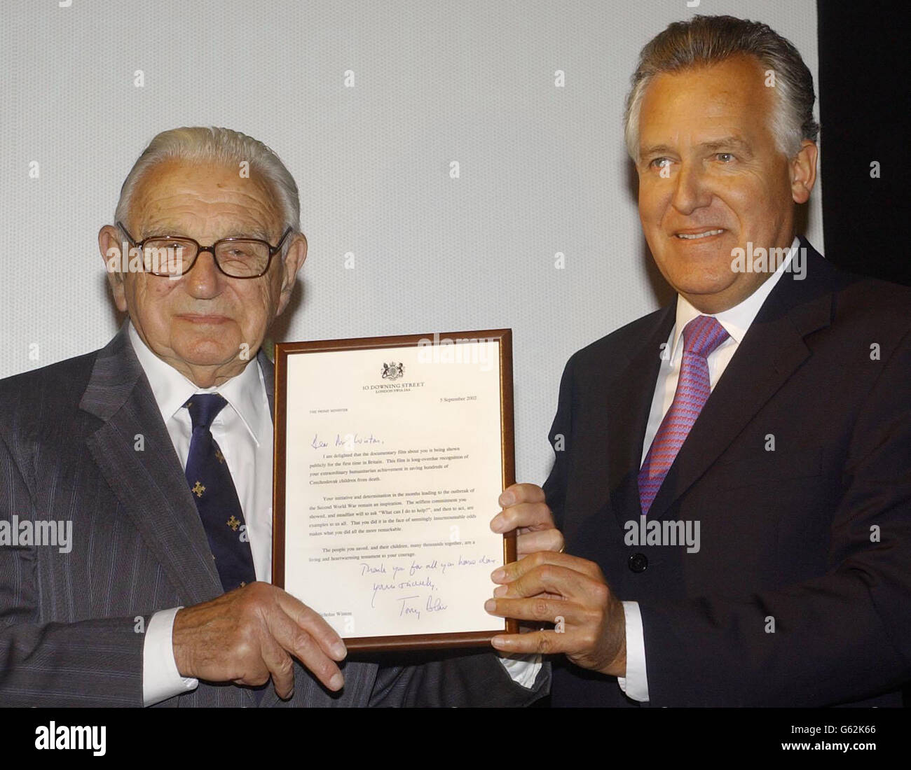 Nicholas winton hi-res stock photography and images - Alamy