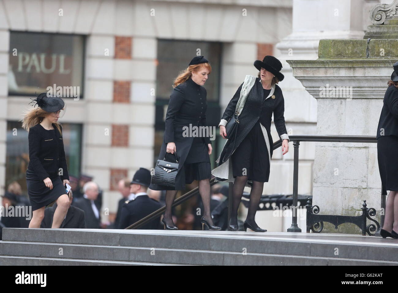 Sarah ferguson lady thatcher margaret baroness funeral funeral thatcher ...