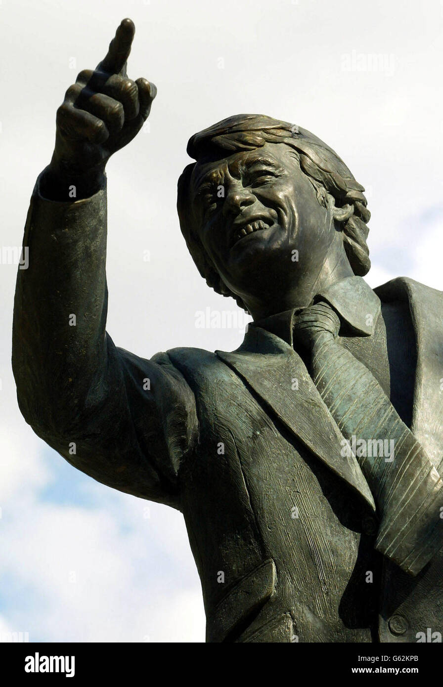 The statue of Sir Bobby Robson outside Portman Rd, Ipswich after it was ...