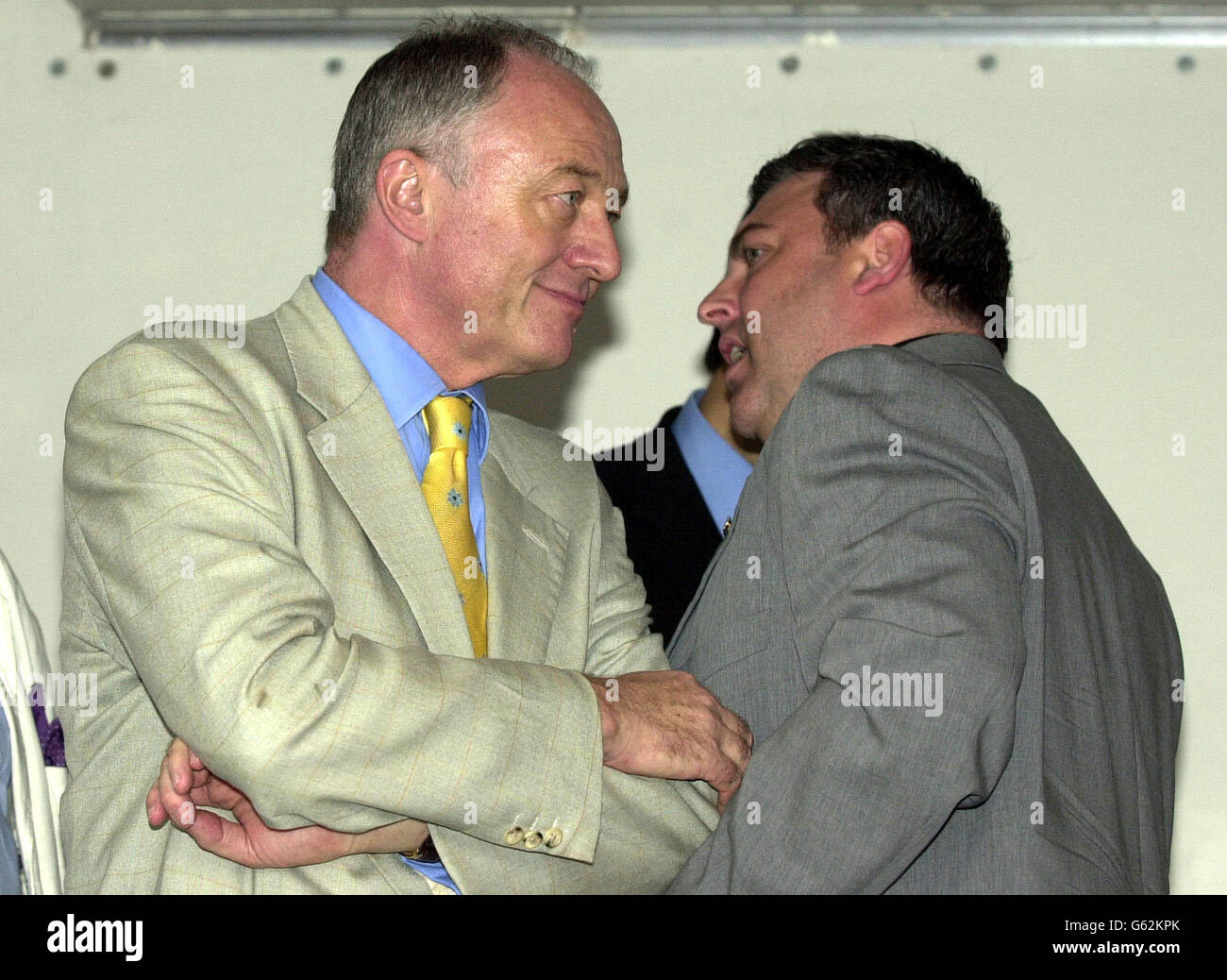ASLEF General Secretary Mick Rix (right) speaks with Mayor of London ...