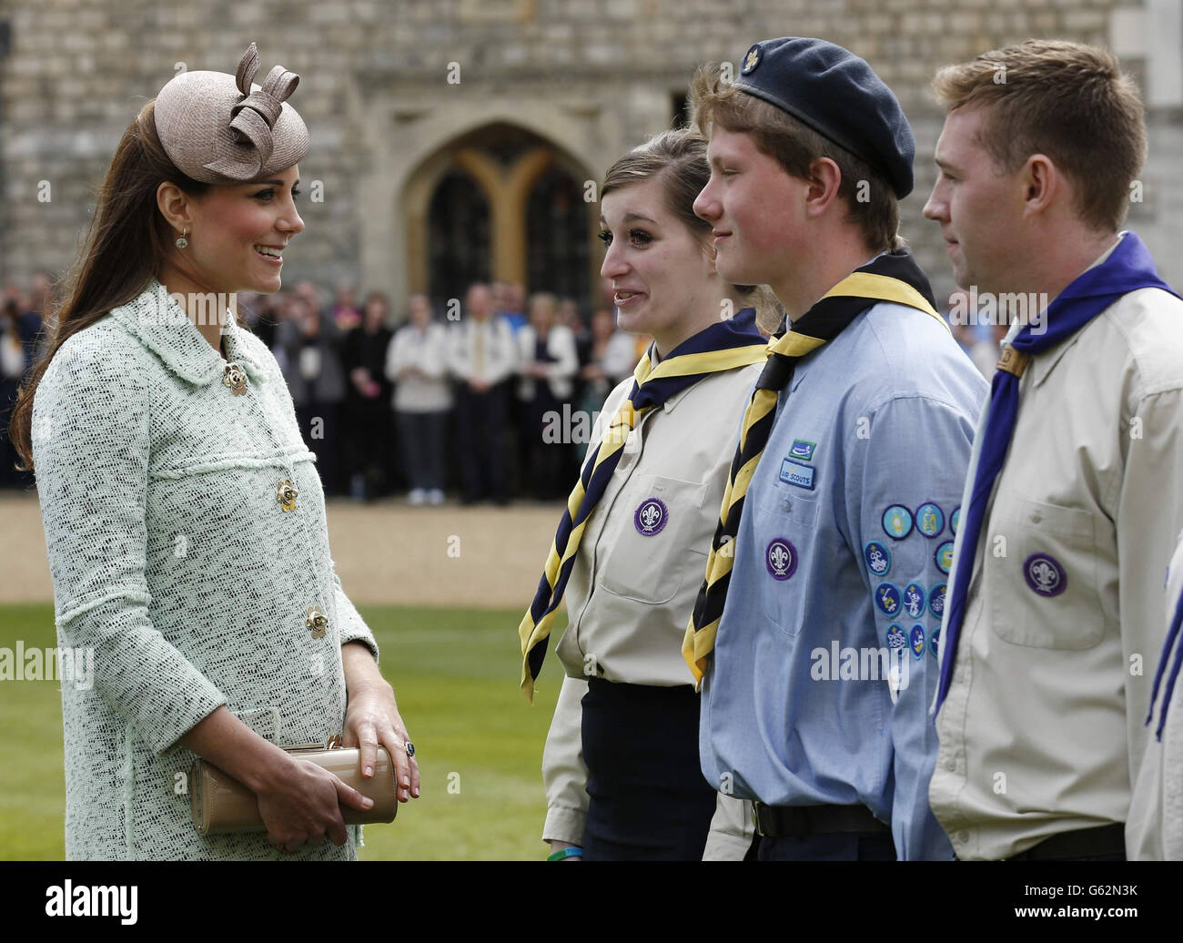 National Review of Queen's Scouts Stock Photo - Alamy