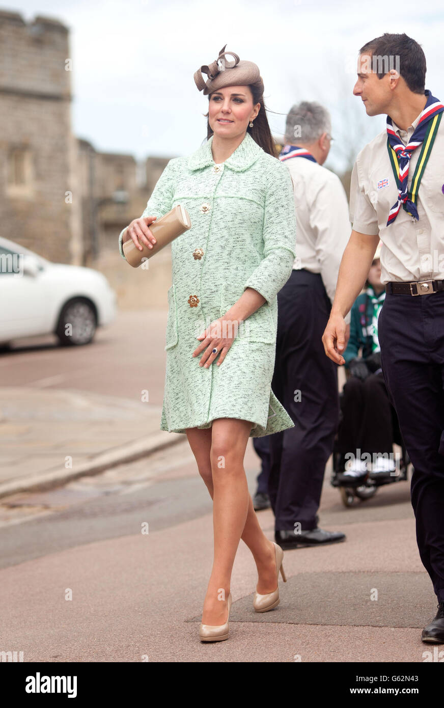 National Review of Queen's Scouts Stock Photo - Alamy