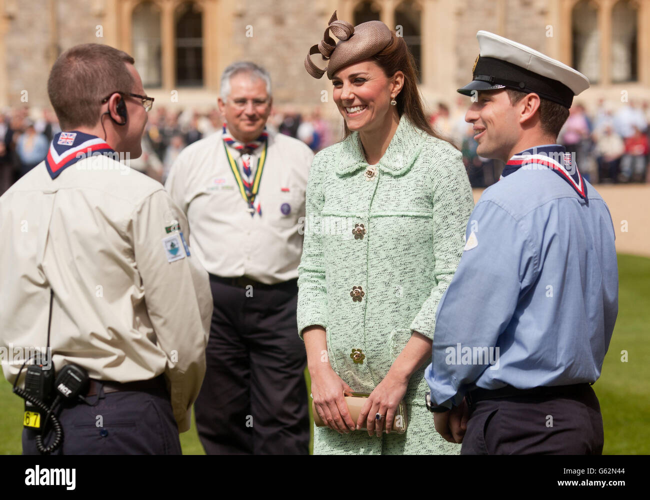 National Review of Queen's Scouts Stock Photo - Alamy