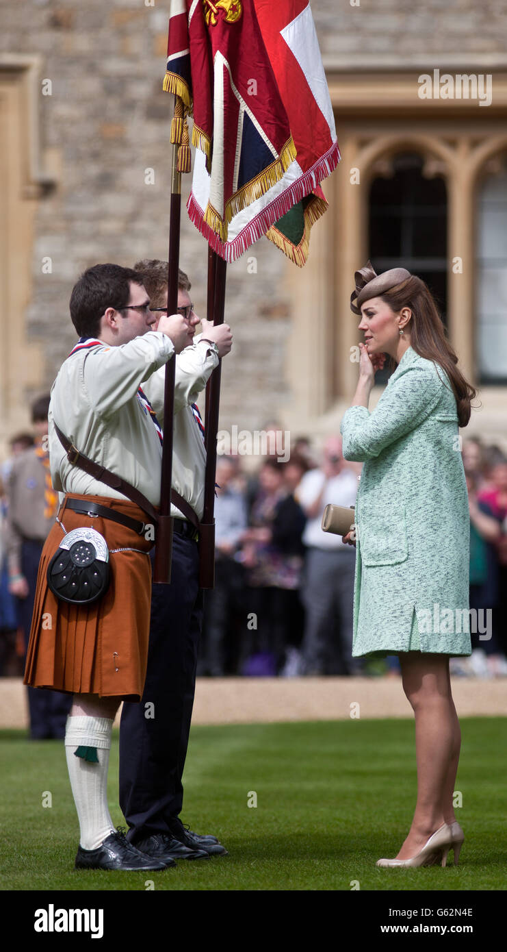 The Duchess of Cambridge attends the National Review of Queen's Scouts ...