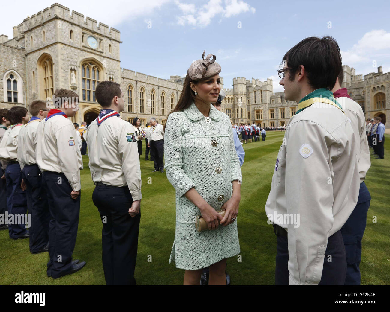National Review of Queen's Scouts Stock Photo - Alamy