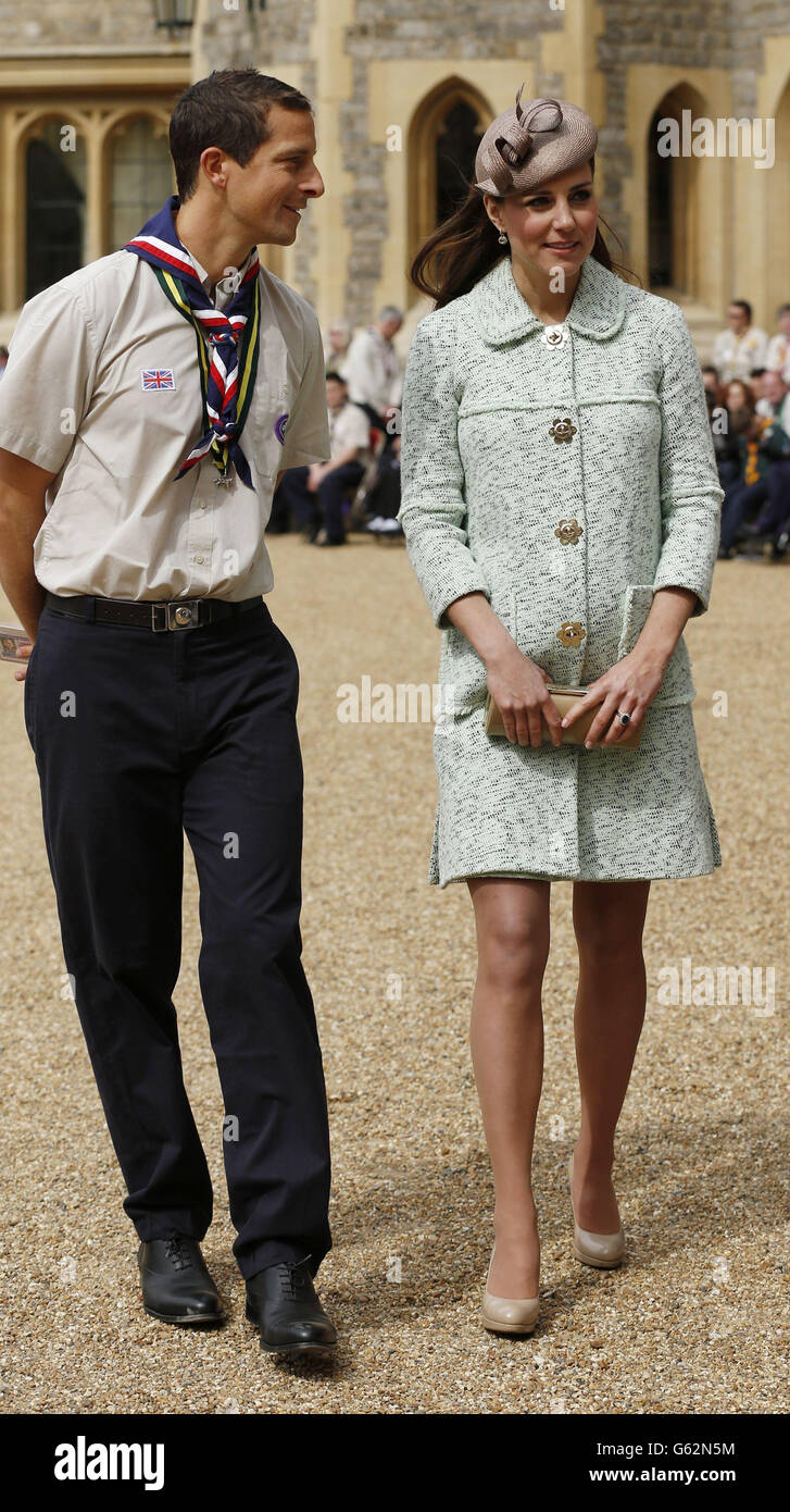 National Review of Queen's Scouts Stock Photo - Alamy