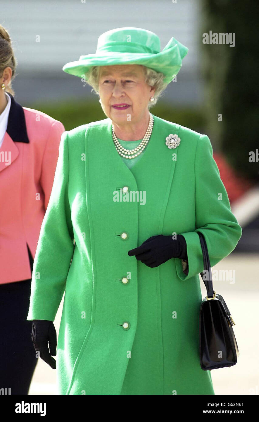 The Queen at Heathrow Airport prior to leaving for Canada. The Queen is ...