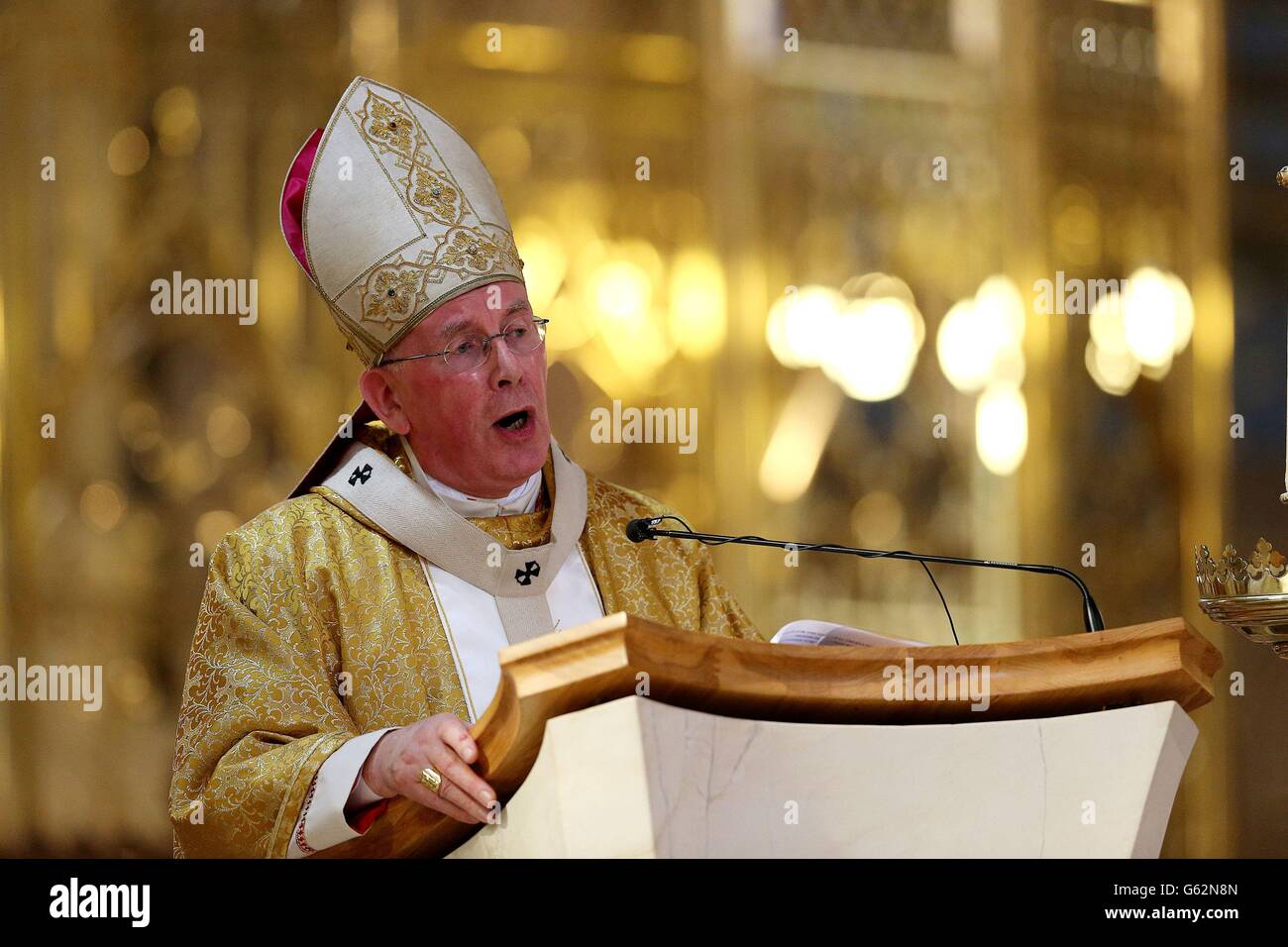Cardinal Sean Brady delivers his sermon during the Episcopal Ordination ...