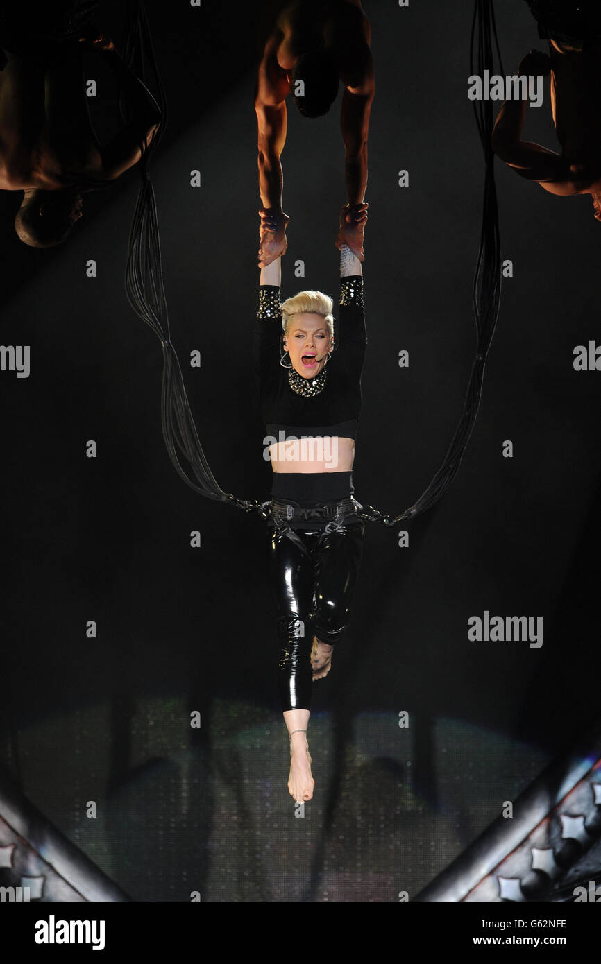 Pink performs on stage lg arena hi-res stock photography and images - Alamy