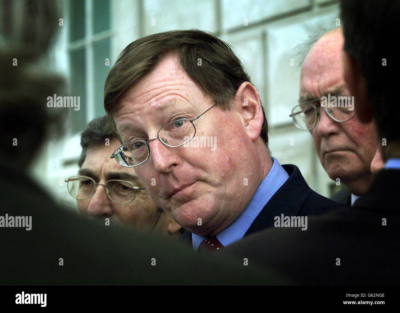 Stormont First Minister David Trimble speaking at Stormont. Prime ...
