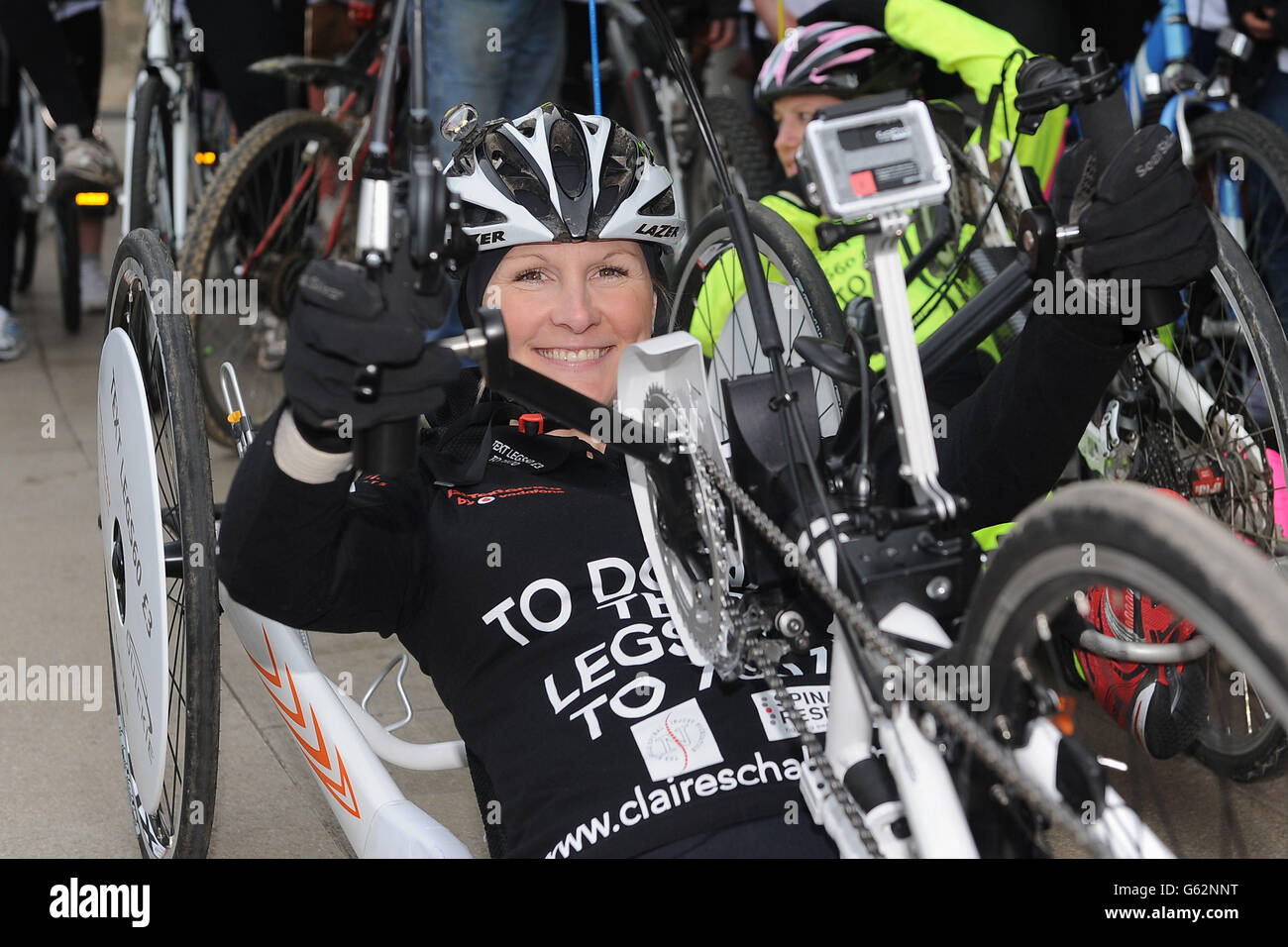 Claire Lomas sets off from Nottingham Trent University on her challenge ...