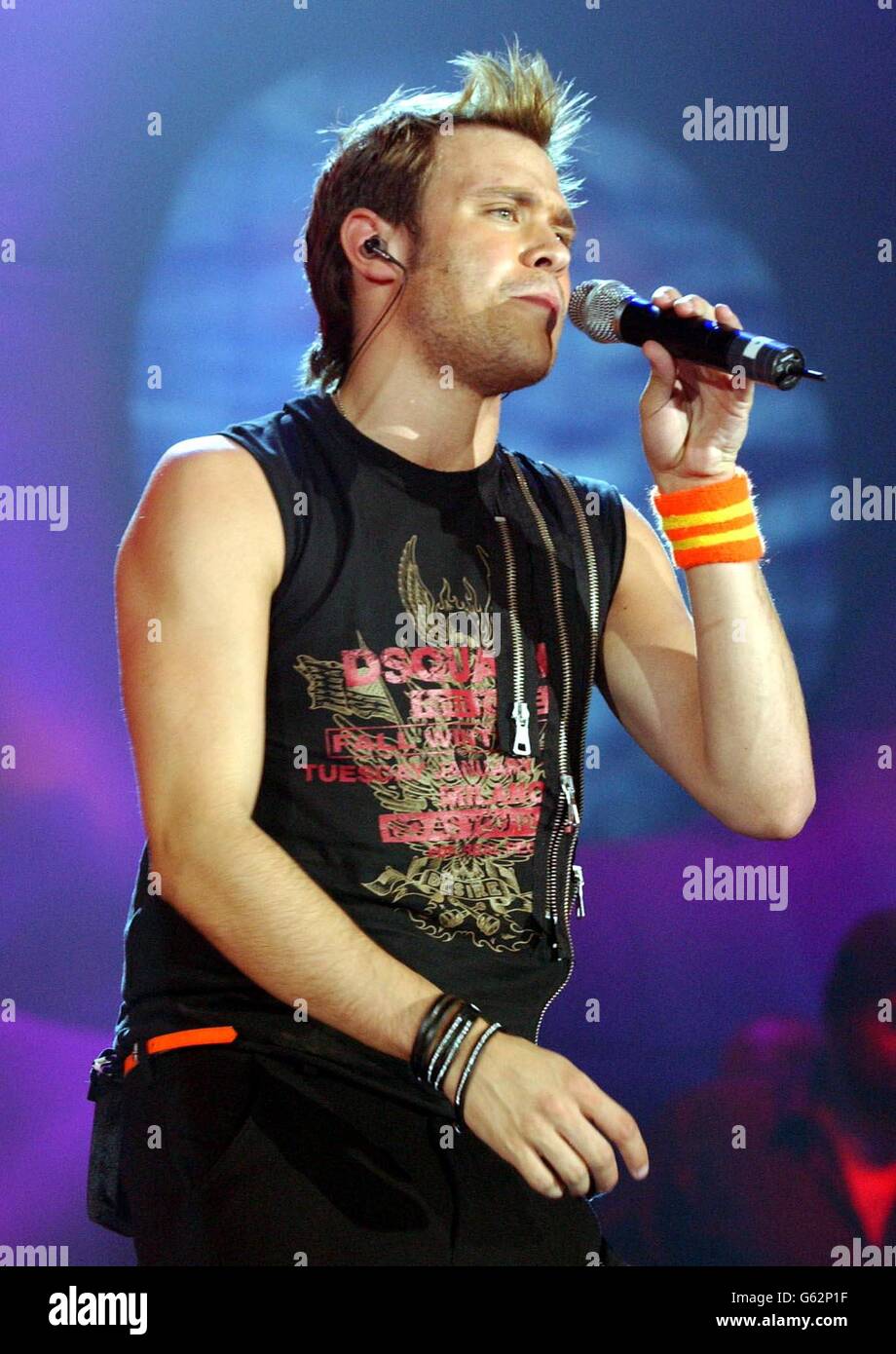 Pop Idol Will Young on tour Stock Photo - Alamy