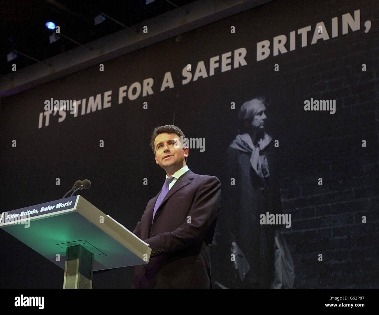 Bernard Jenkin, Shadow Defence Secretary, addressing the Conservative ...