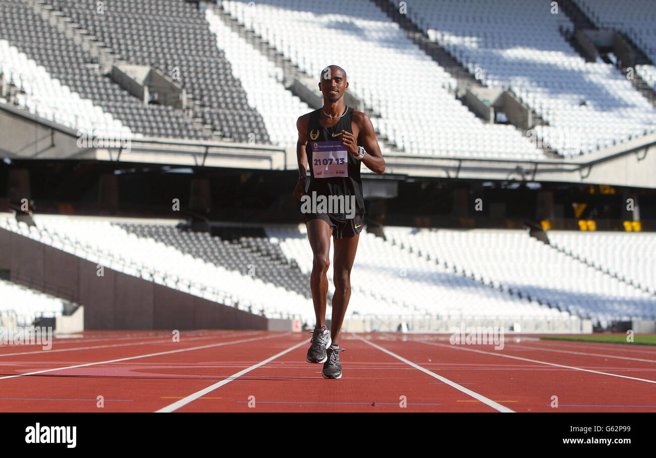Anniversary run to end at stadium Stock Photo - Alamy