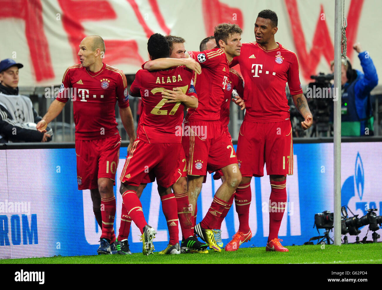 Allianz arena bayern munichs thomas muller hi-res stock photography and ...