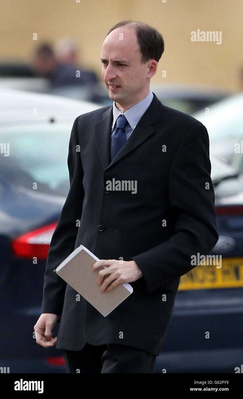 Pc neil bowdery arrives at maidstone crown court in kent hi-res stock ...